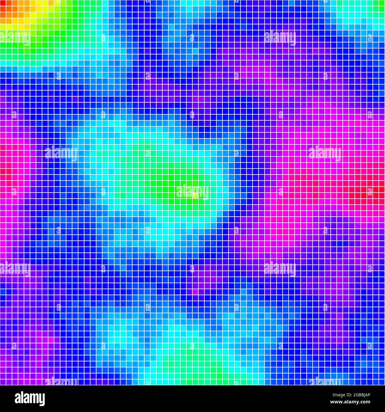 Abstract Geometrical color pixel generative art illustration Stock ...