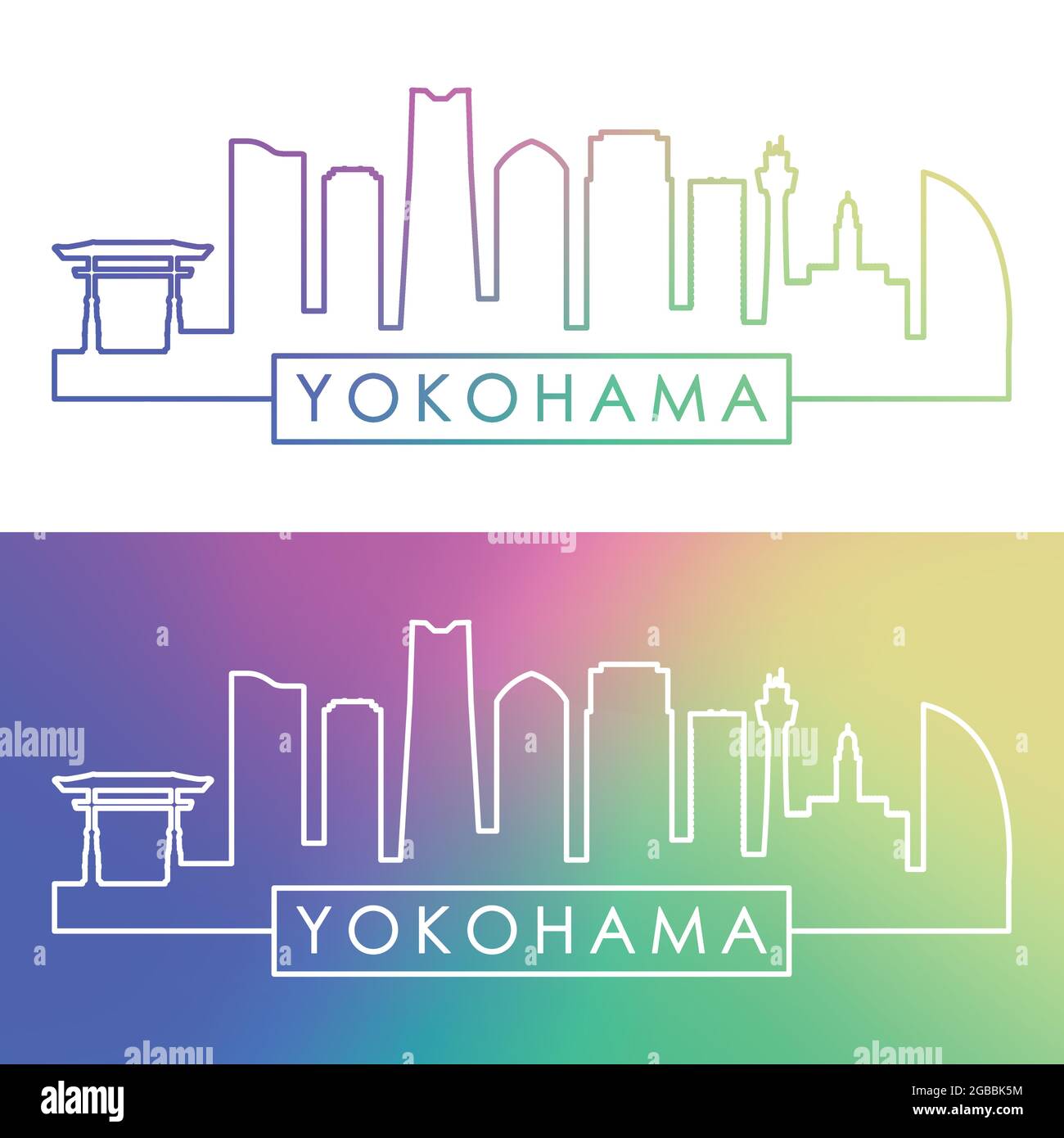 Downtown yokohama Stock Vector Images - Alamy