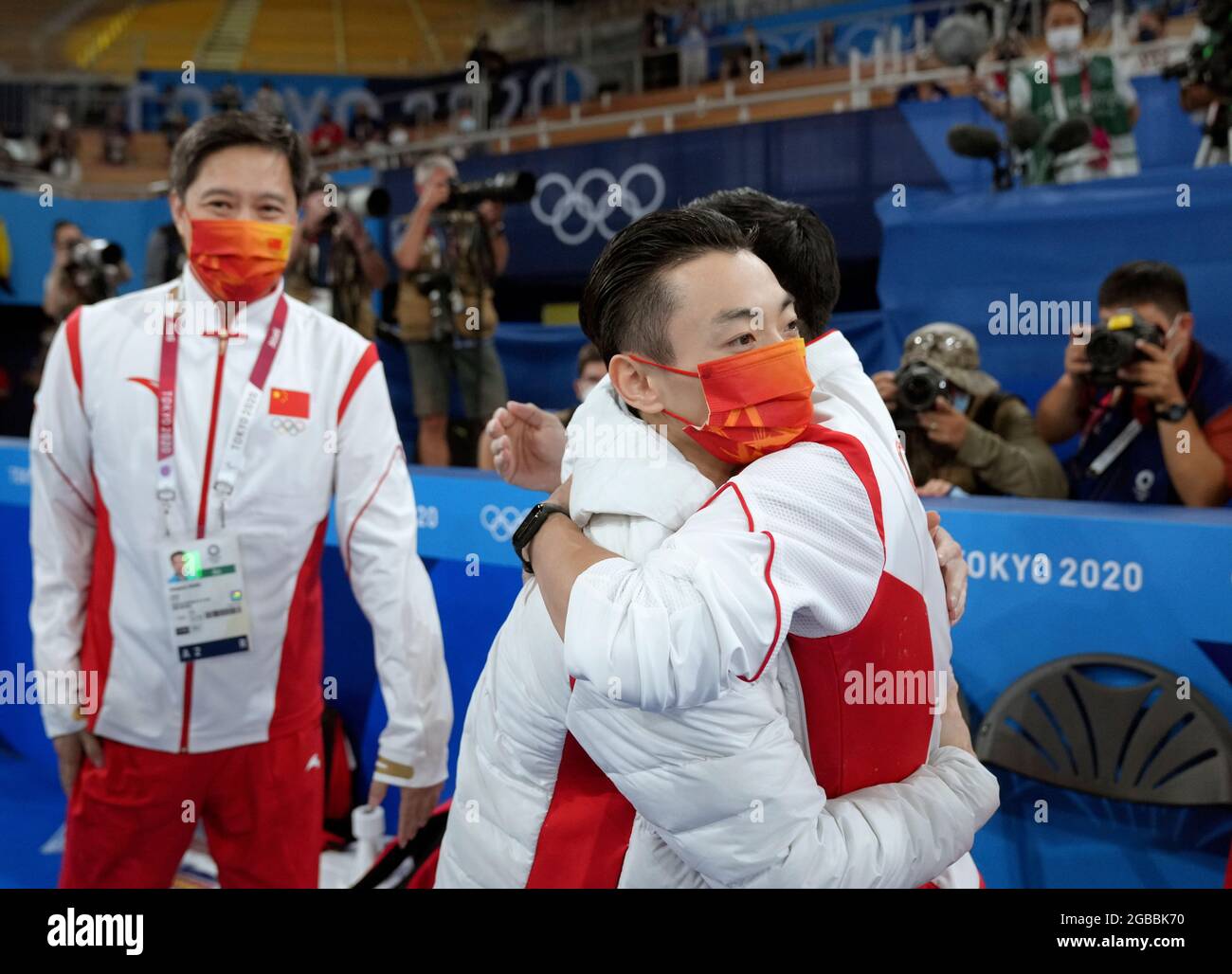 Tokyo, Japan. 3rd Aug, 2021. Zou Jingyuan (front, C) of China ...