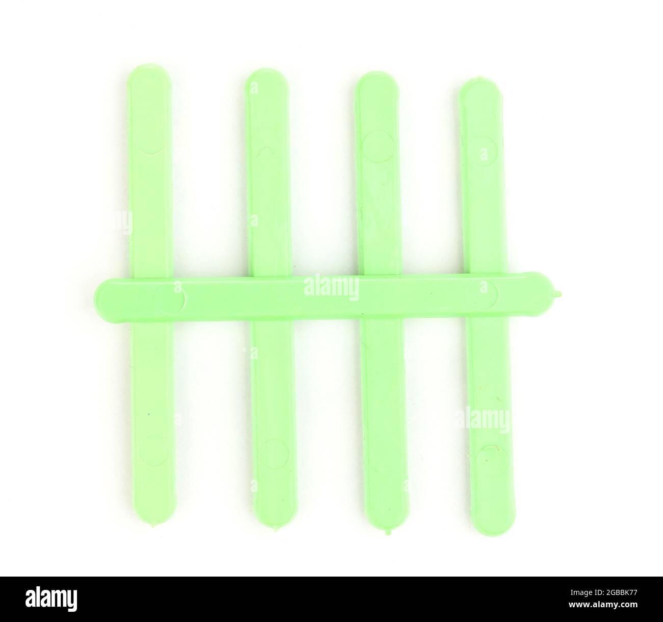 Color counting sticks isolated on white Stock Photo - Alamy