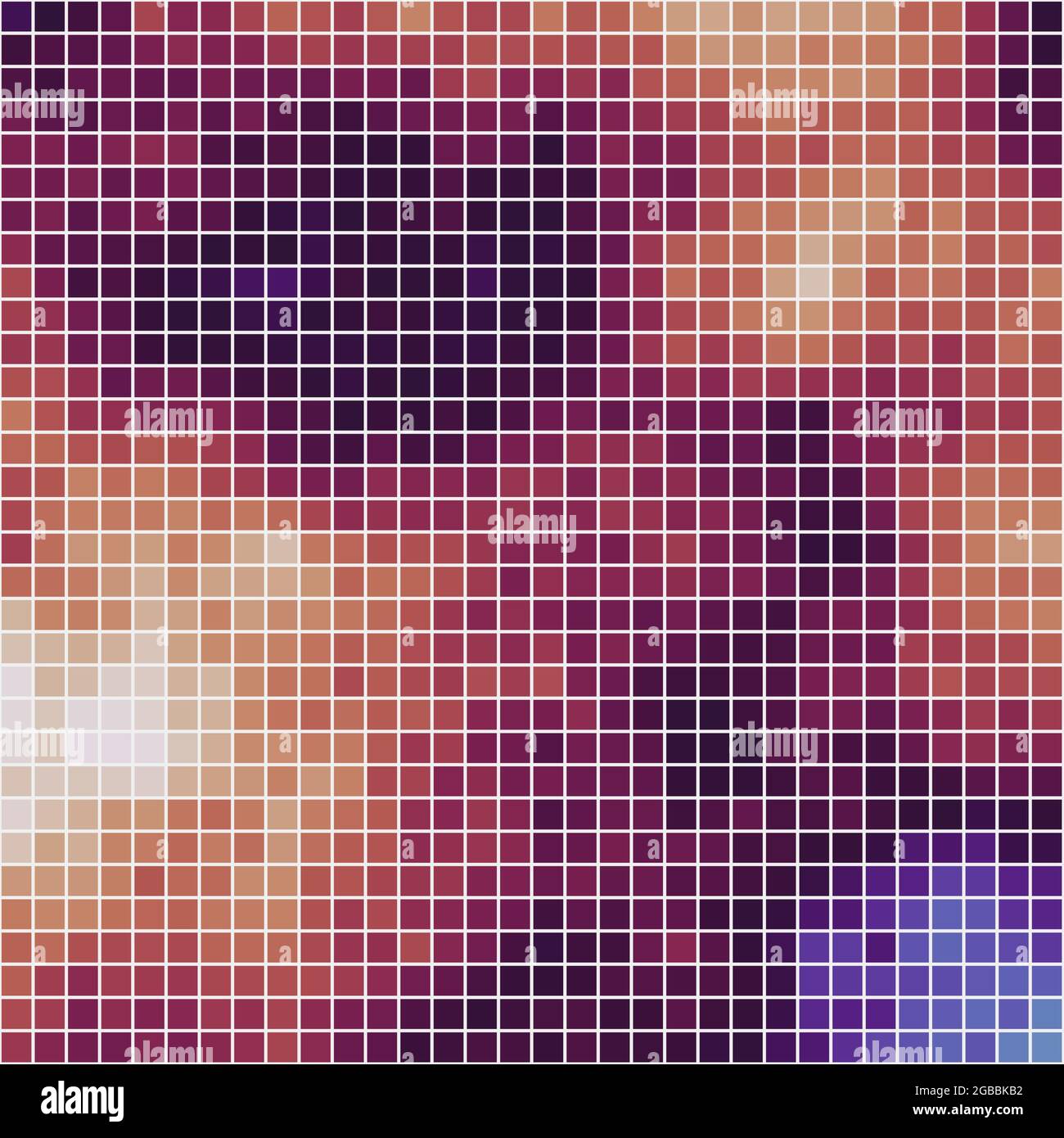 Abstract Geometrical color pixel generative art illustration Stock ...