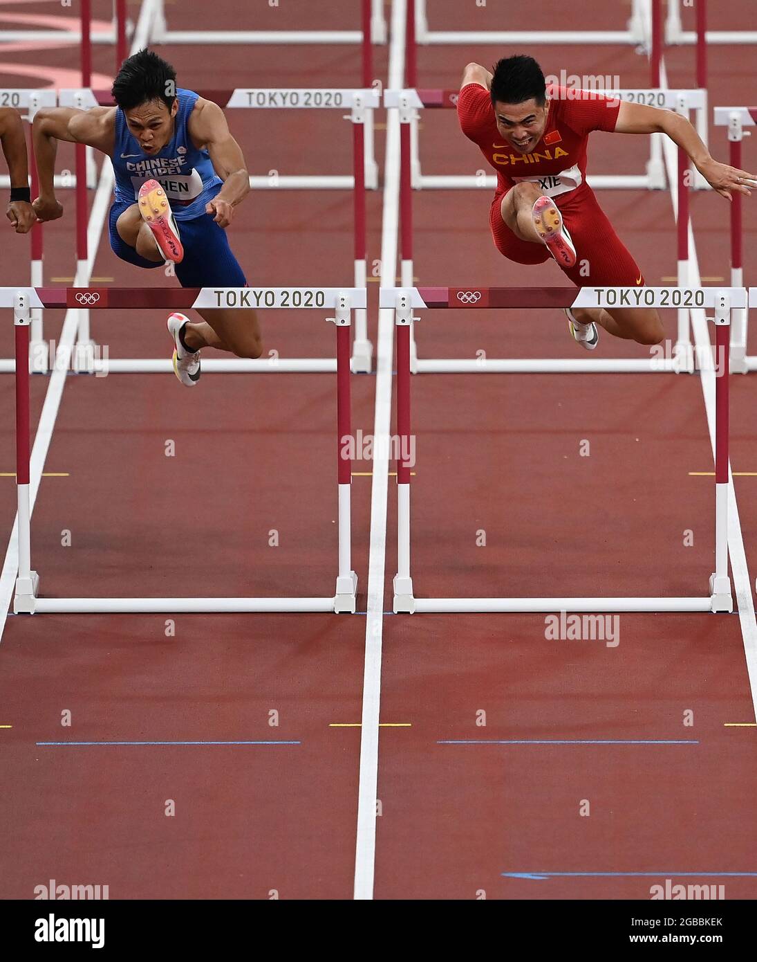 Tokyo, Japan. 3rd Aug, 2021. Chen Kuei-Ru (L) of Chinese Taipei and Xie ...