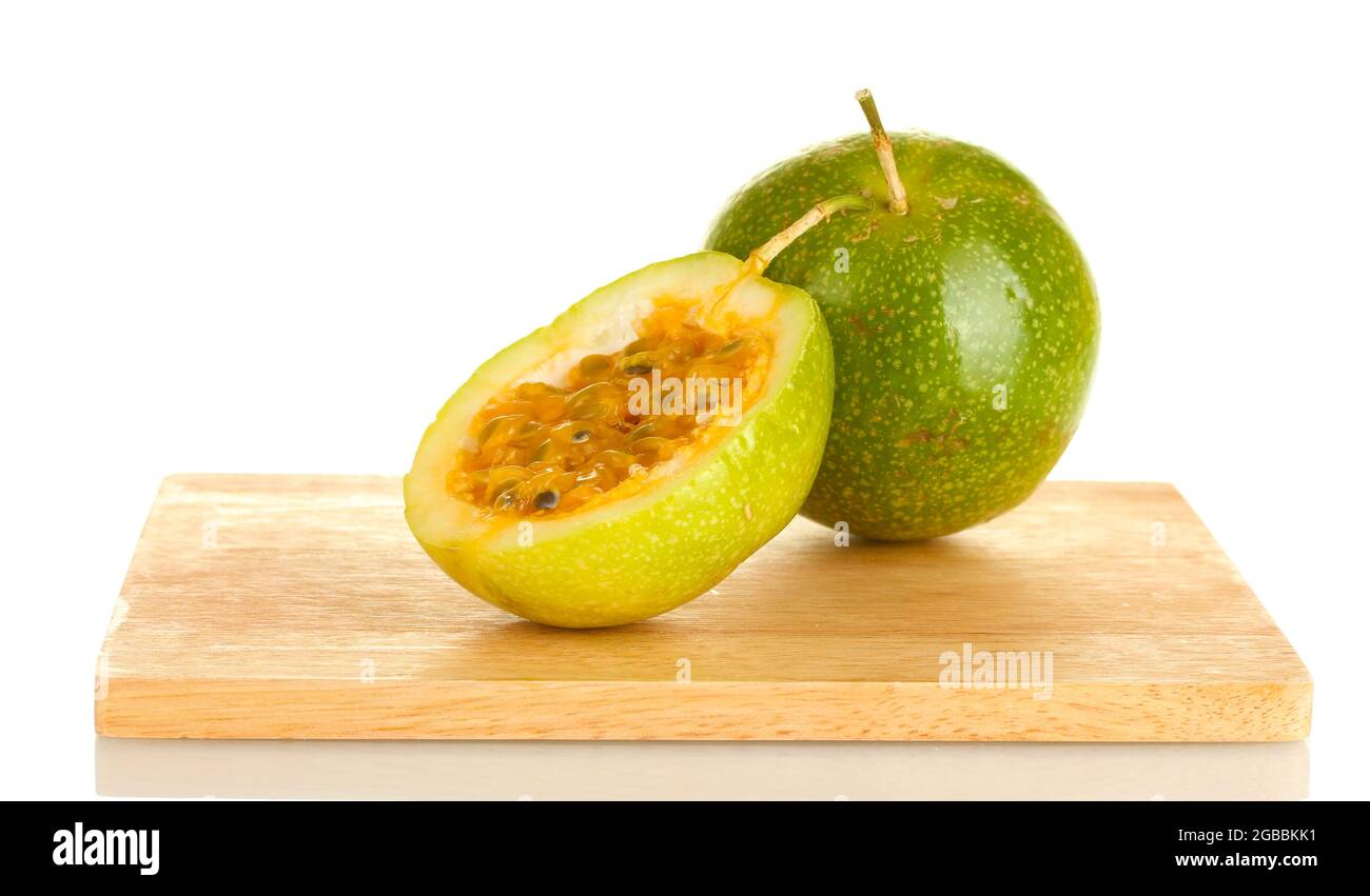 green passion fruit isolated on white background close-up Stock Photo ...
