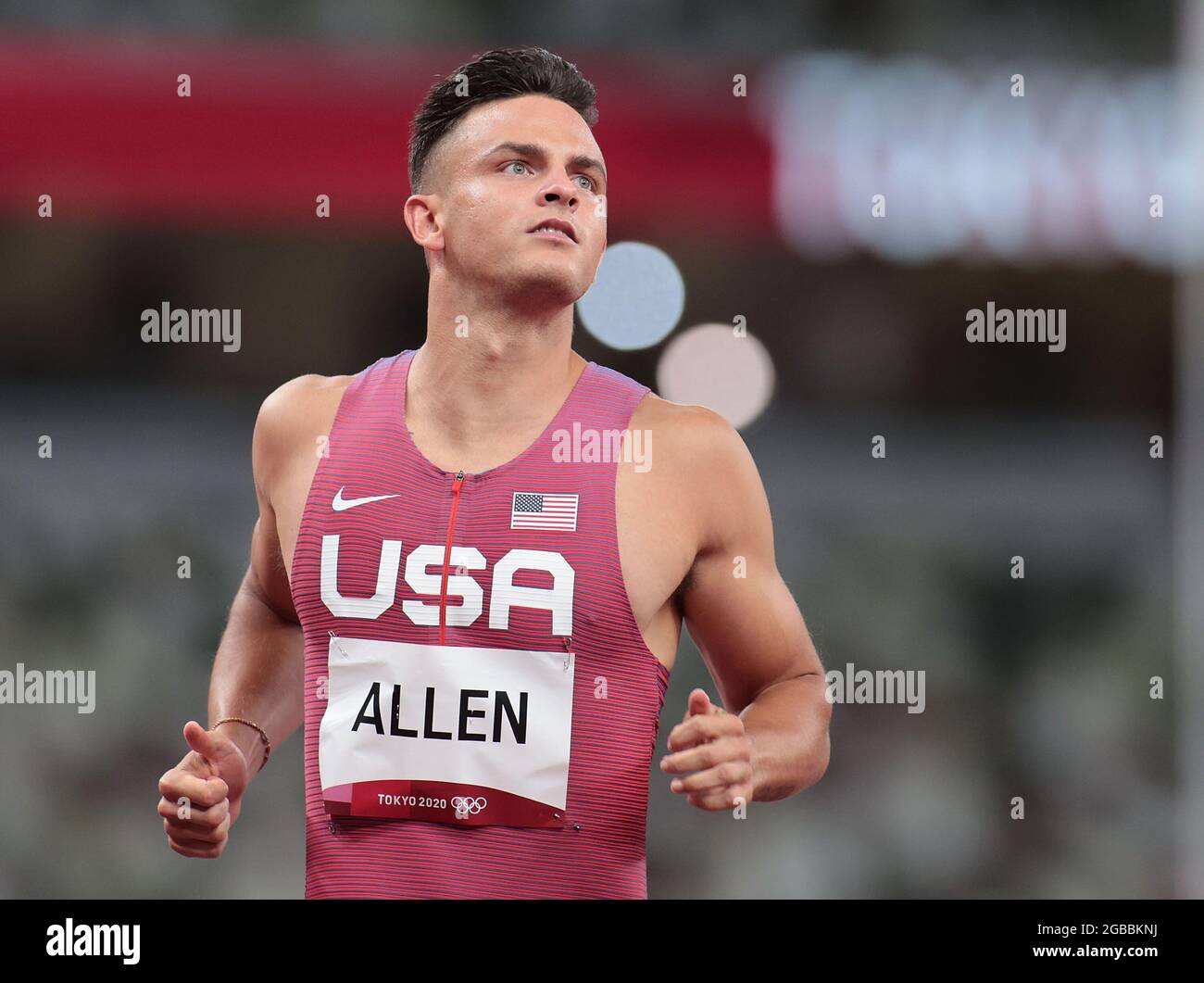 Tokyo, Japan. 3rd Aug, 2021. Devon Allen of the United States competes ...