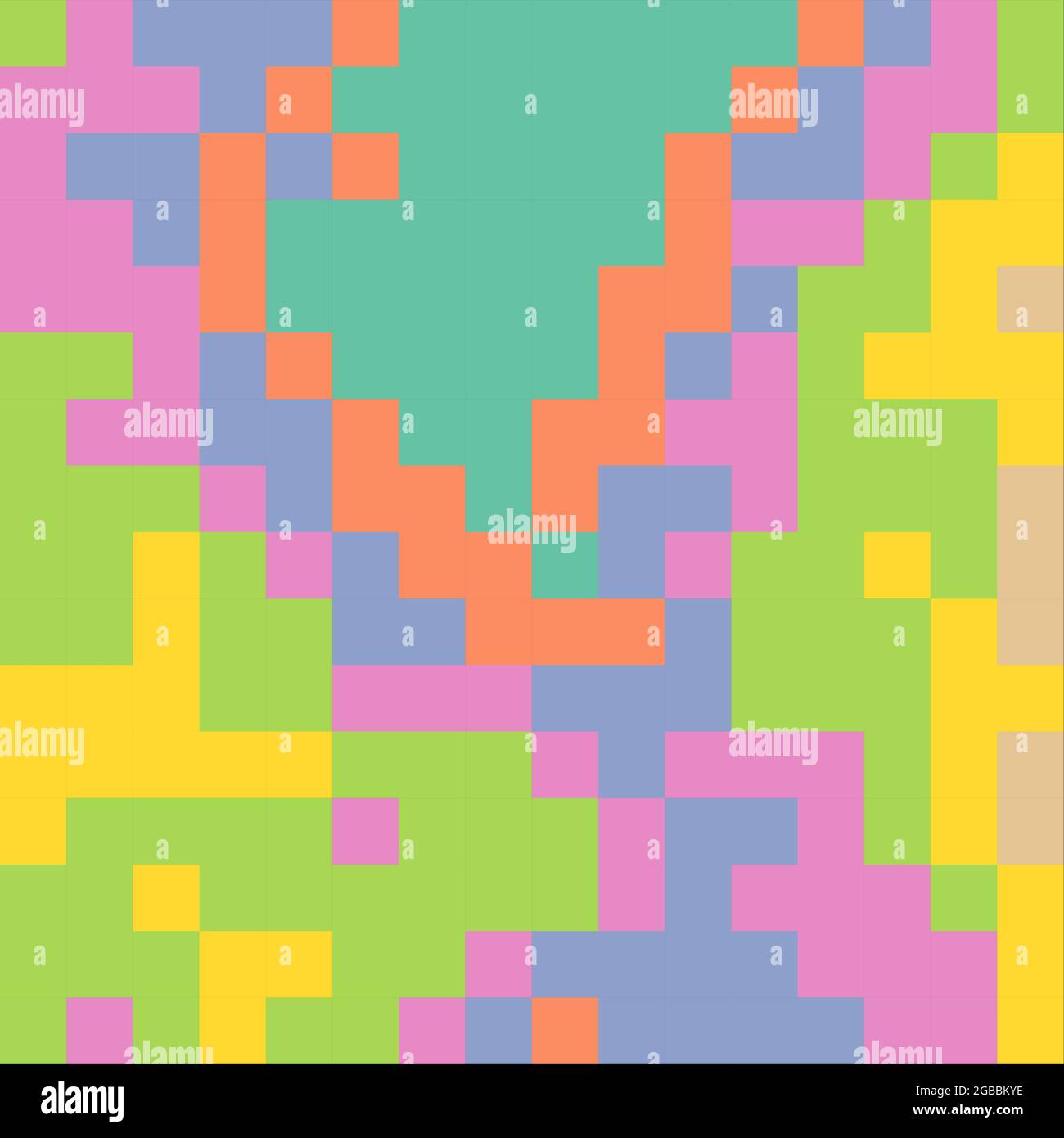 Abstract Geometrical color pixel generative art illustration Stock ...