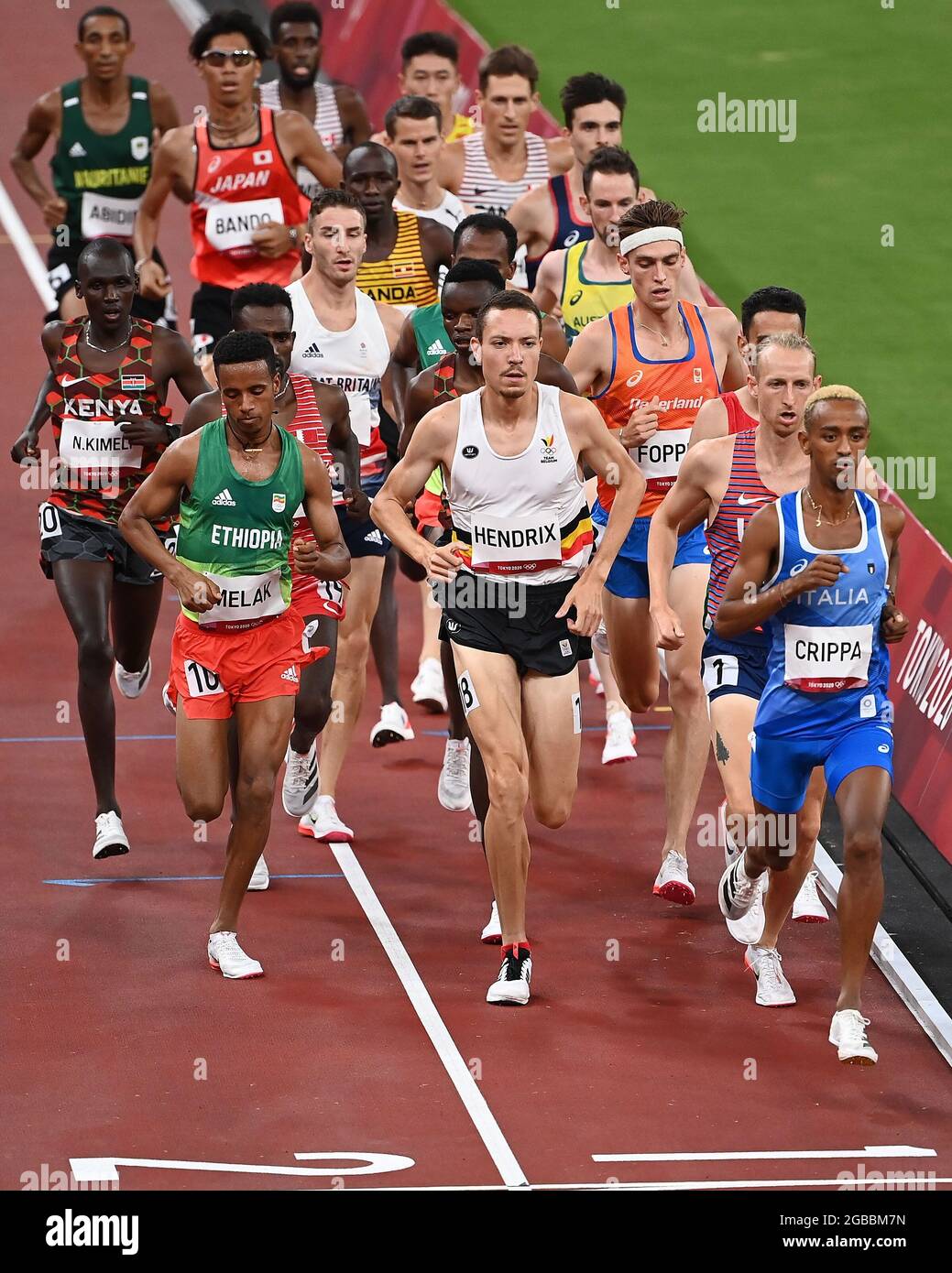 Tokyo, Japan. 3rd Aug, 2021. Athletes compete during the men's 5000m ...