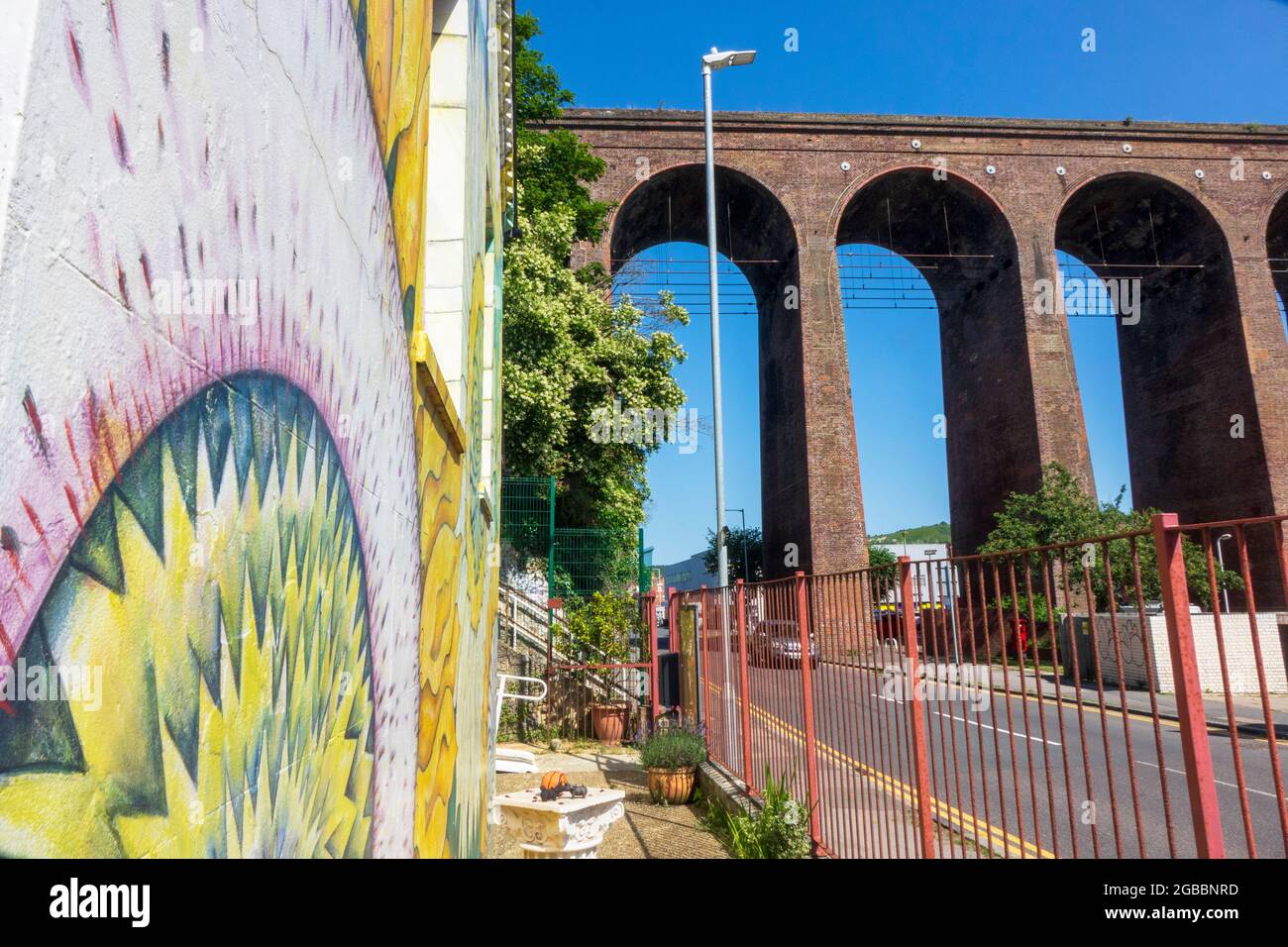 Folkestone, Foorde Road Victorian Railway Viaduct Bridge, Kent, UK ...