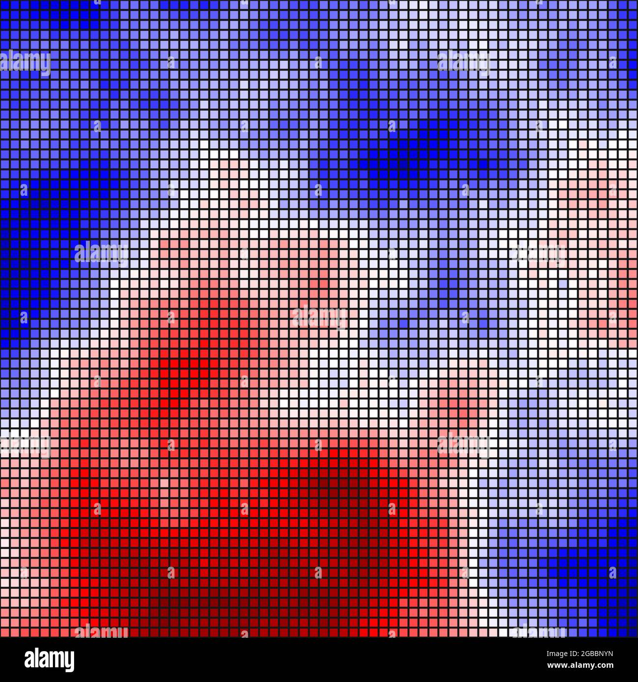 Abstract Geometrical color pixel generative art illustration Stock ...
