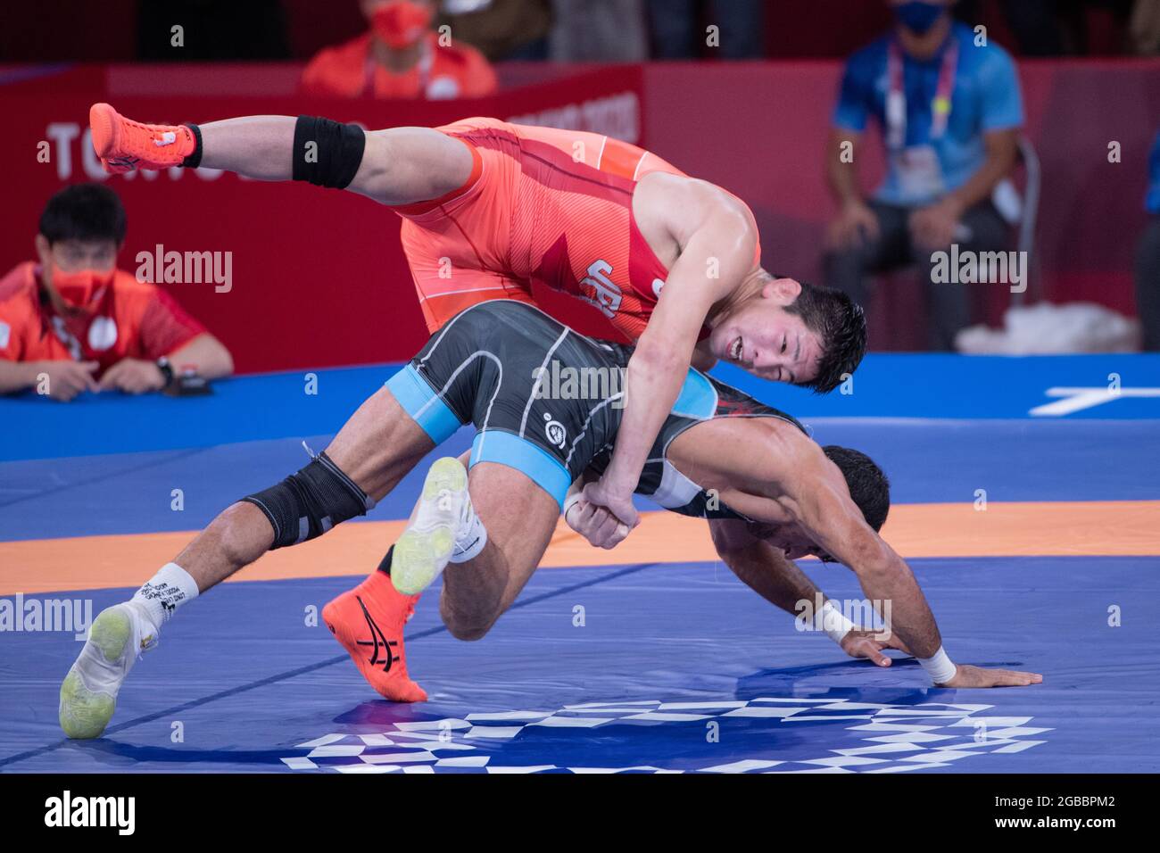 Yabiku Shohei Jpn Vs Geraei Mohammadali Iri Mens Greco Roman 77kg Bronze Medal Match August