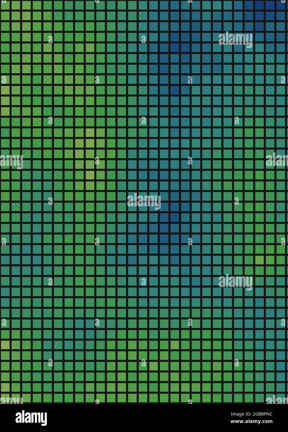 Abstract Geometrical color pixel generative art illustration Stock ...