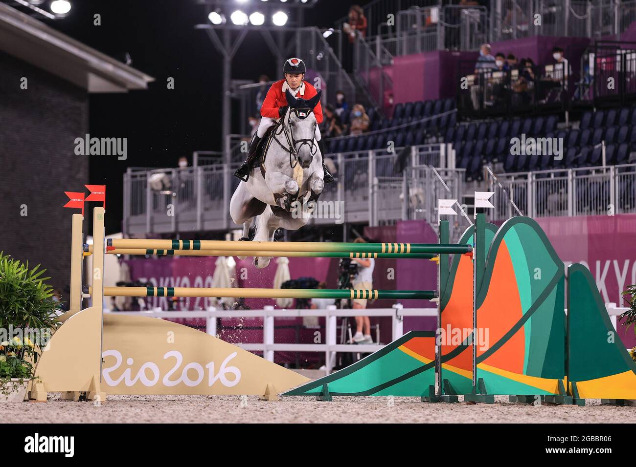 Tokyo, Japan. 3rd Aug, 2021. Eiken Sato (JPN) Equestrian : Jumping ...