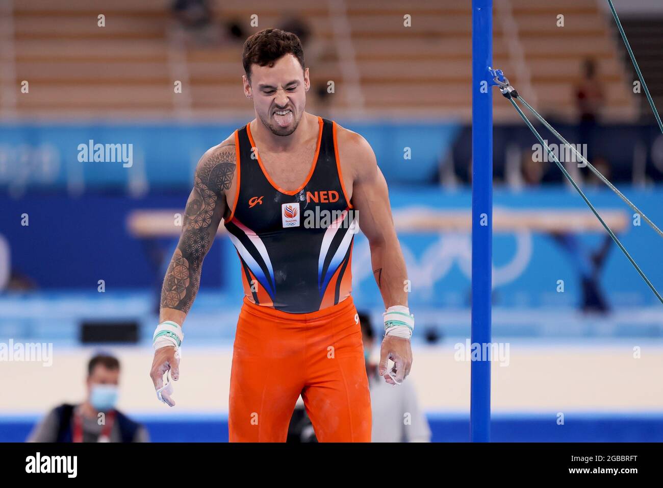 TOKYO, 03-08-2021, Ariake gymnastics centre, Tokyo 2020 Olympic Games, men’s horizontal bar ...