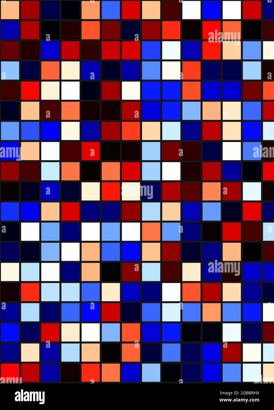 Abstract Geometrical color pixel generative art illustration Stock ...