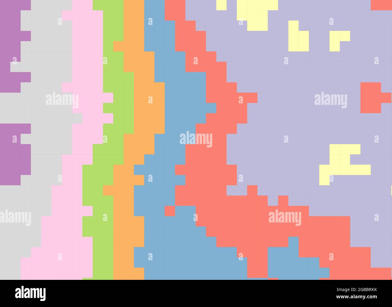 Abstract Geometrical color pixel generative art illustration Stock ...