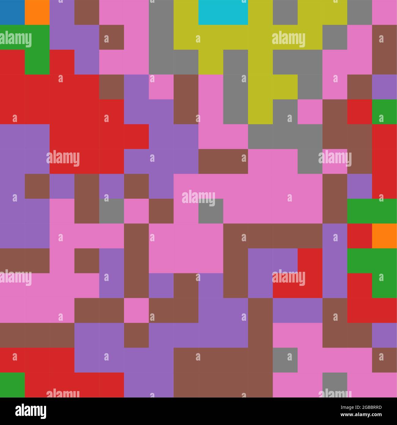 Abstract Geometrical color pixel generative art illustration Stock ...