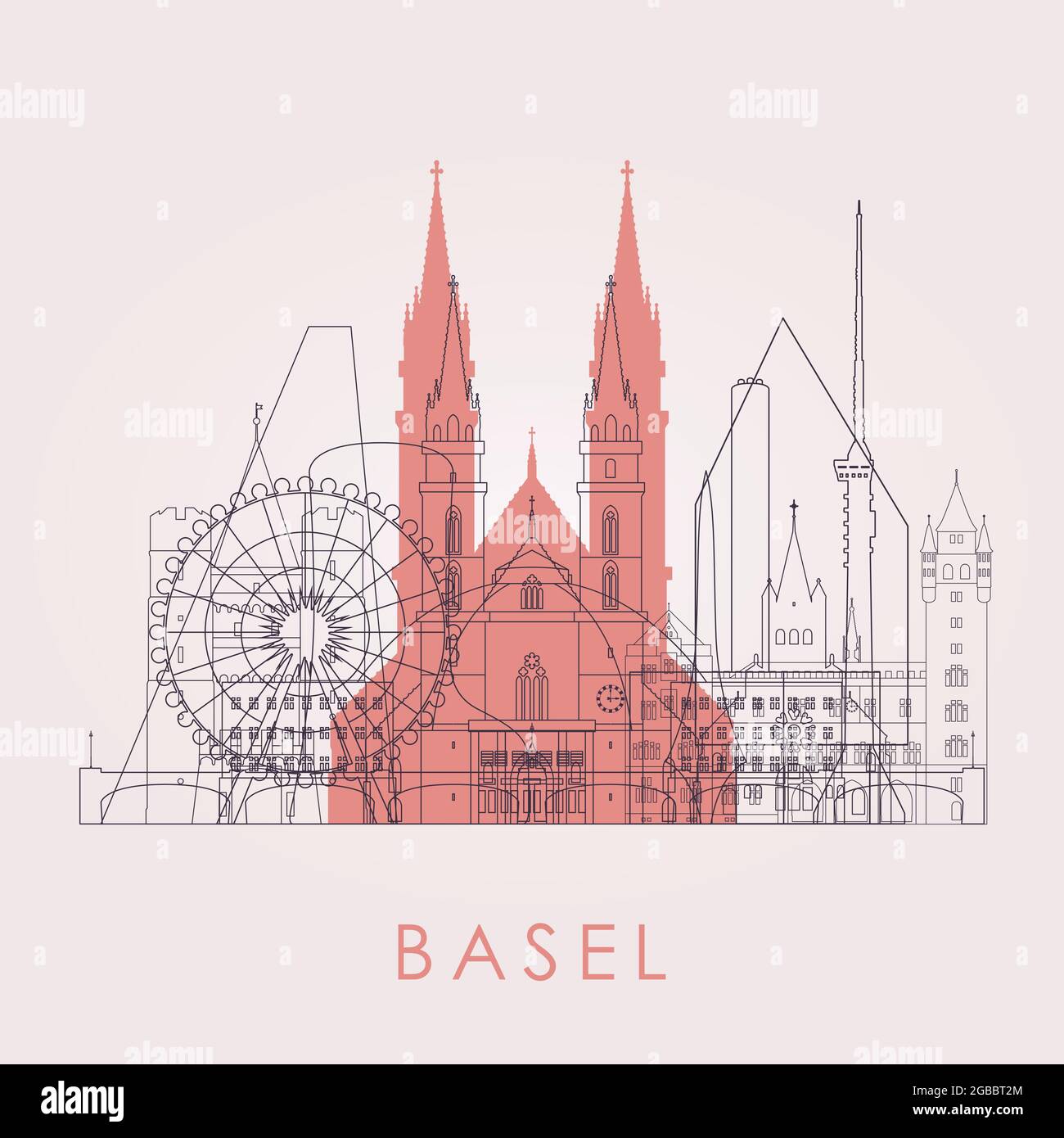 Landmarks of basel Stock Vector Images - Alamy