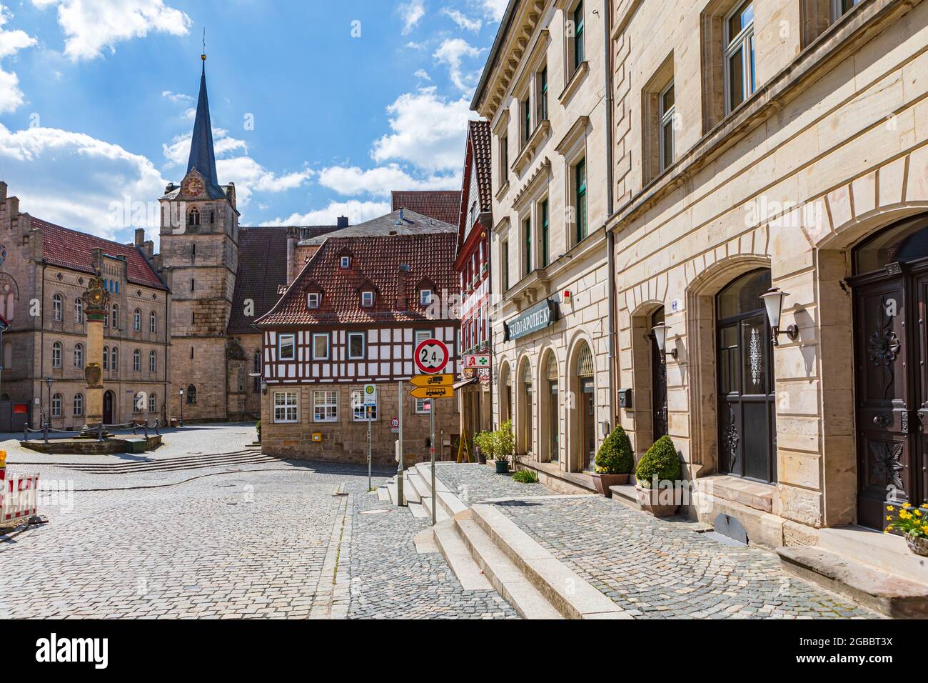 KRONACH, BAVARIA, GERMANY - CIRCA APRIL, 2021: The Cityscape of Kronach ...