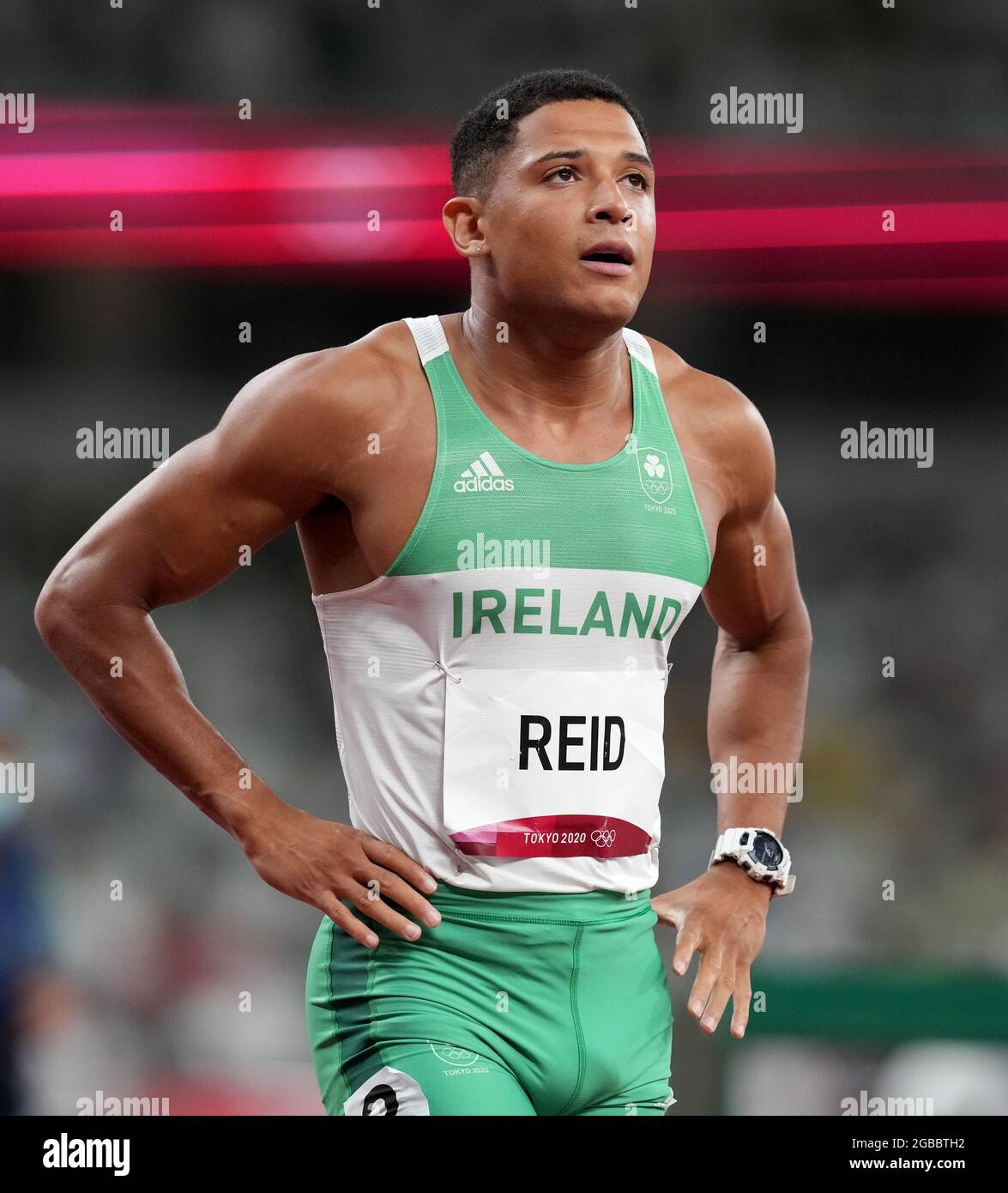 Ireland’s Leon Reid after the Mens 200m Semi Final during the Athletics ...