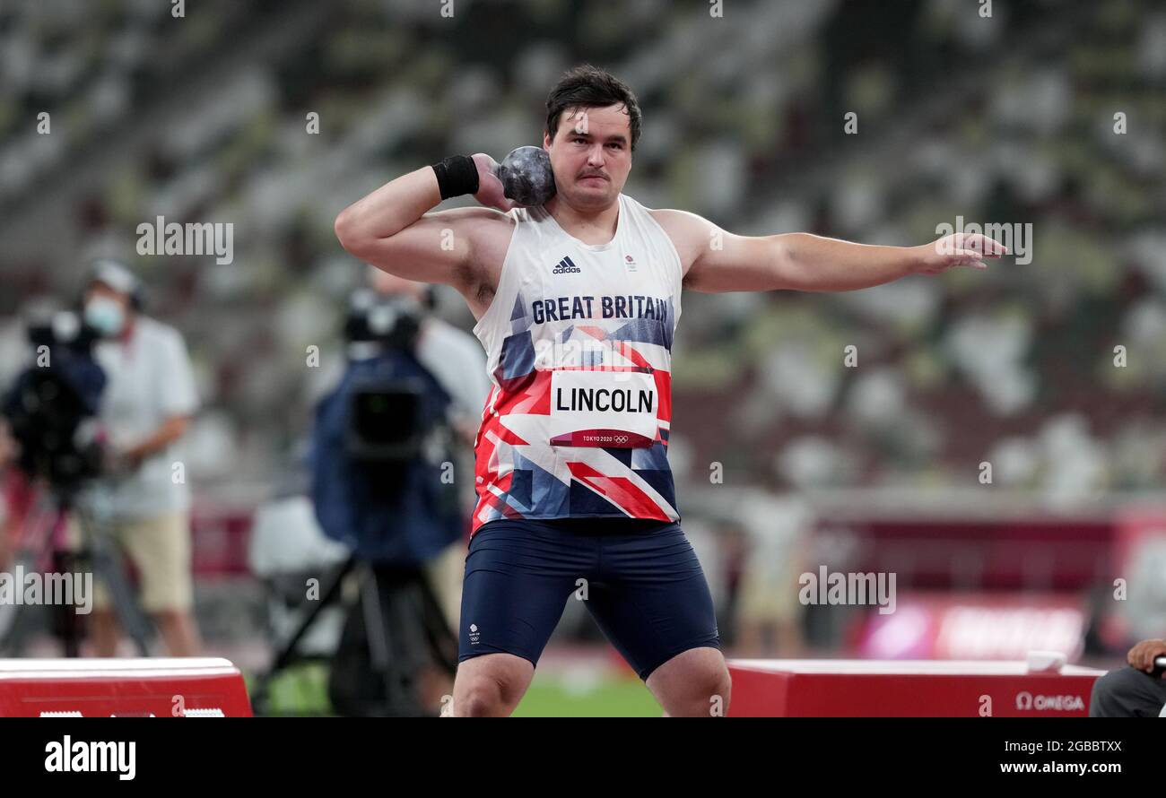 Great Britain’s Scott Lincoln in the Mens Shot put qualification during ...