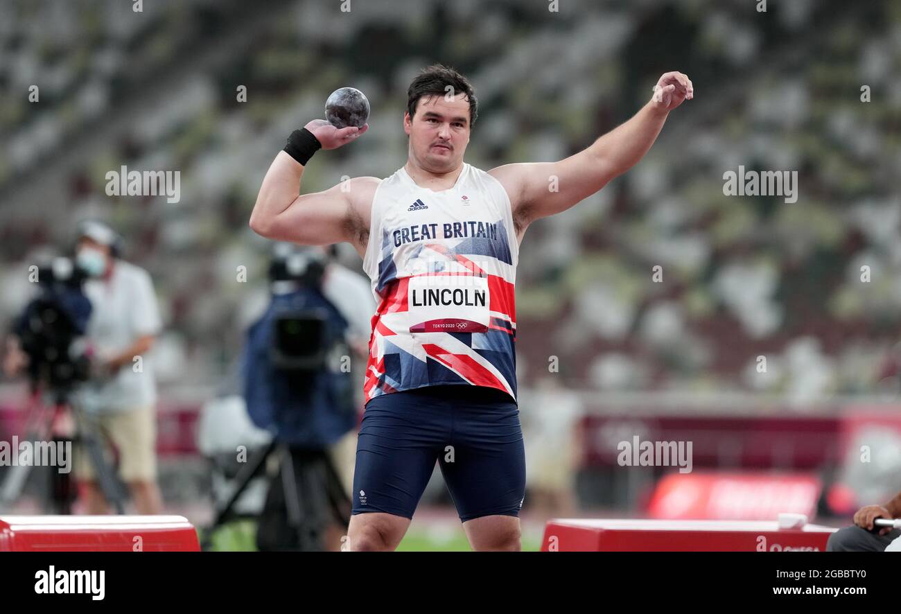 Great Britain’s Scott Lincoln in the Mens Shot put qualification during ...