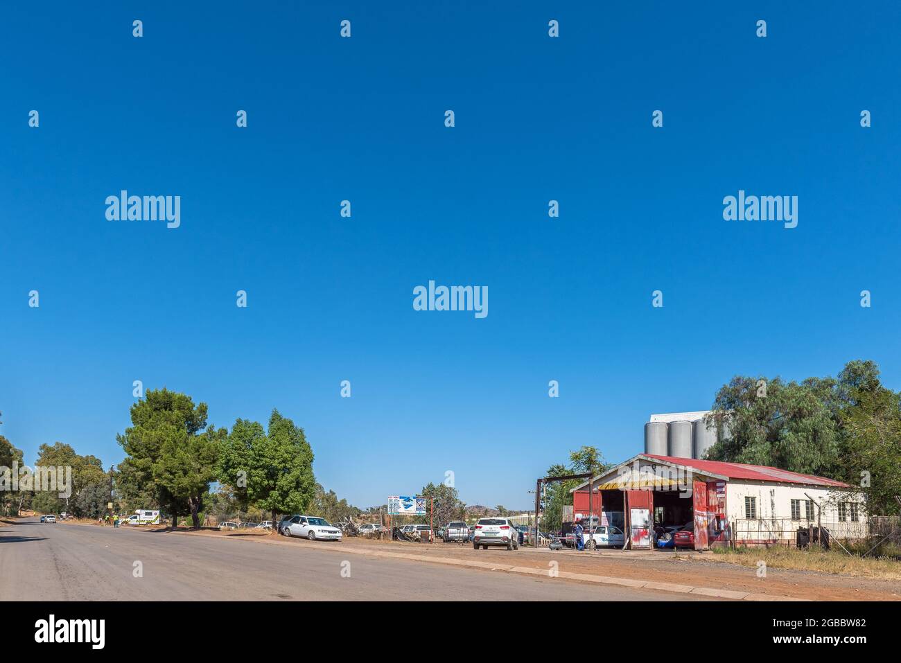 ALIWAL NORTH, SOUTH AFRICA - APRIL 23, 2021: A street scene, with a ...