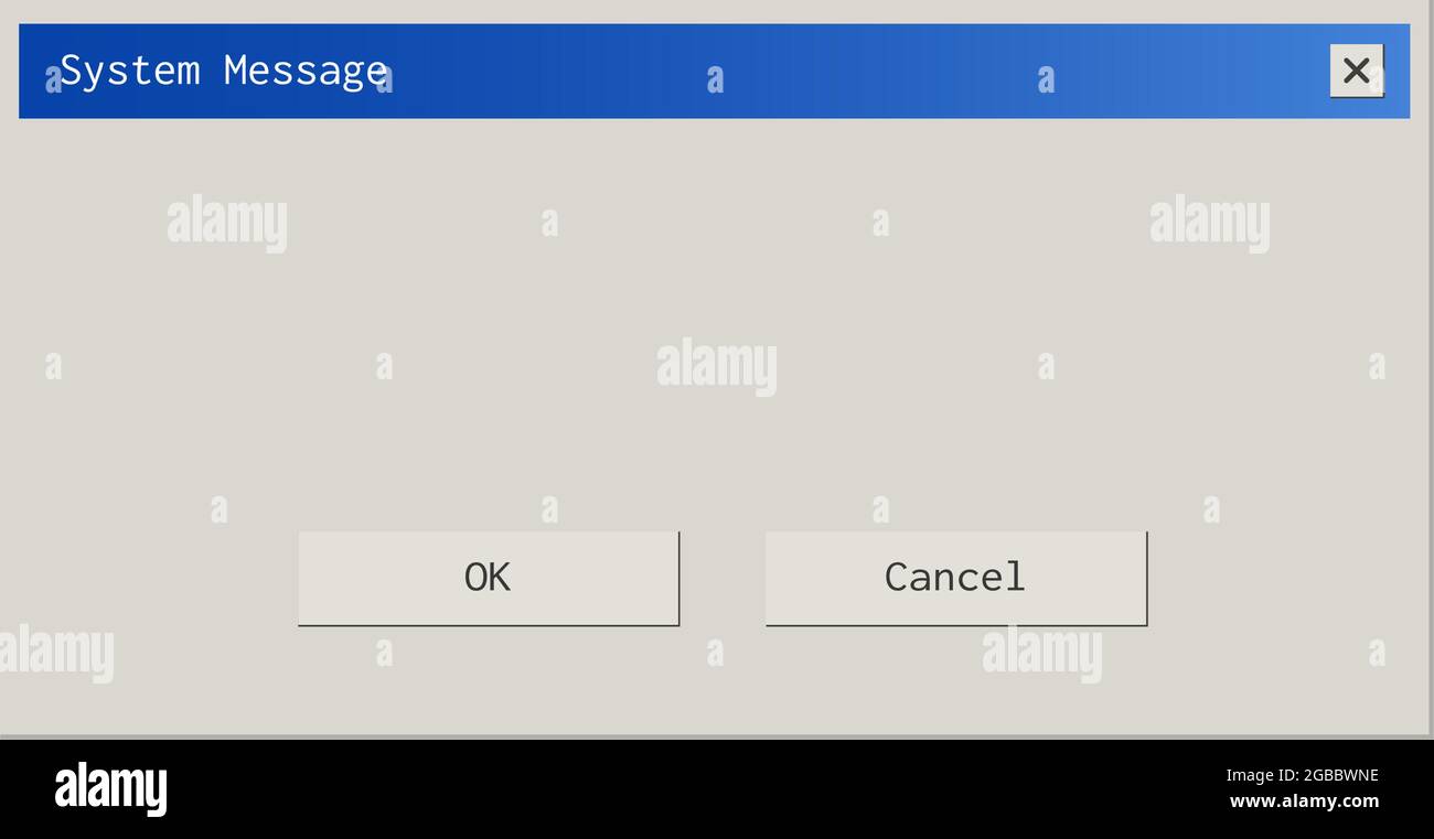 Retro style dialod box pop up interface Stock Vector Image & Art - Alamy