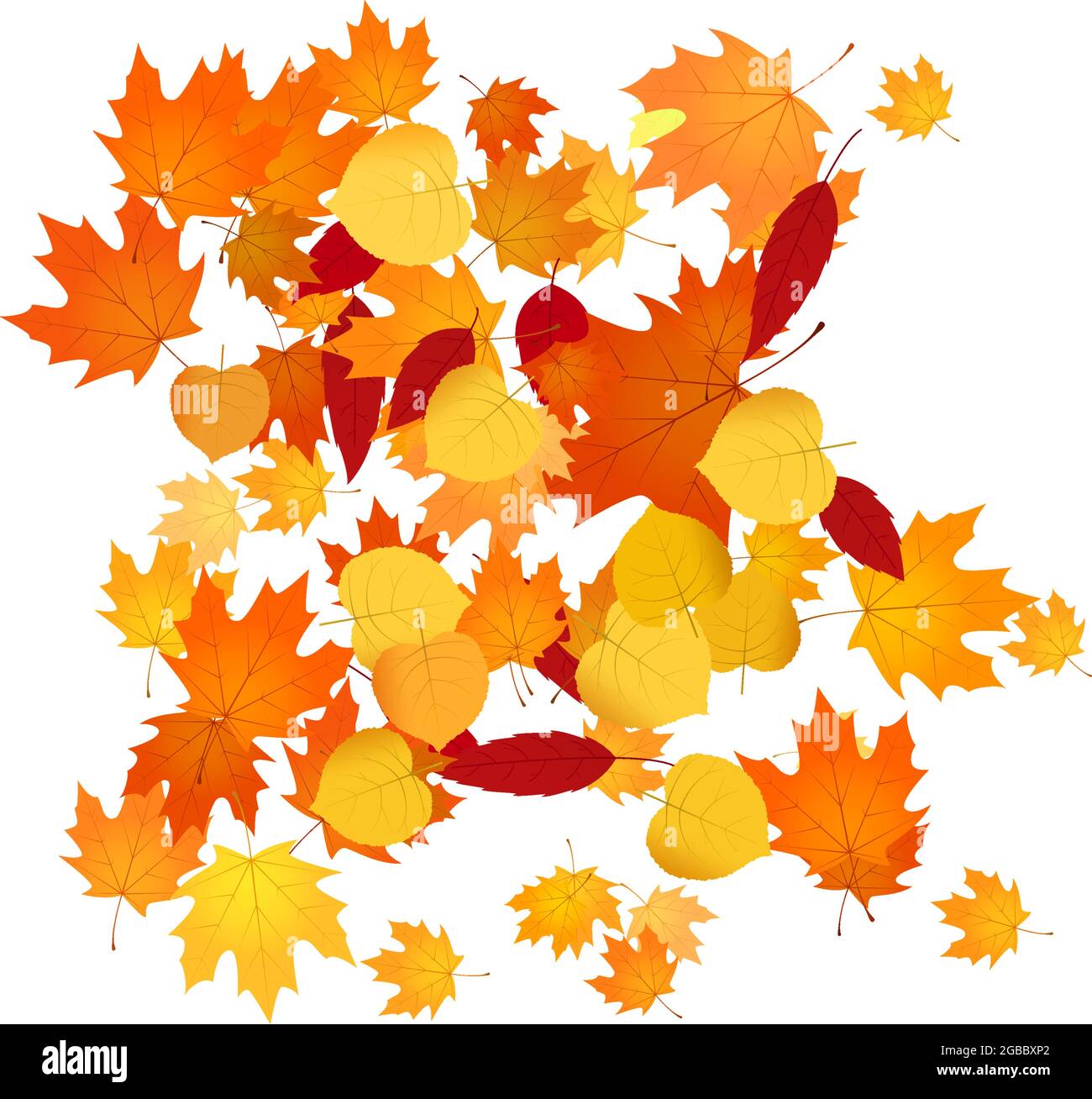 Pile of fallen leaves Stock Vector Images - Alamy