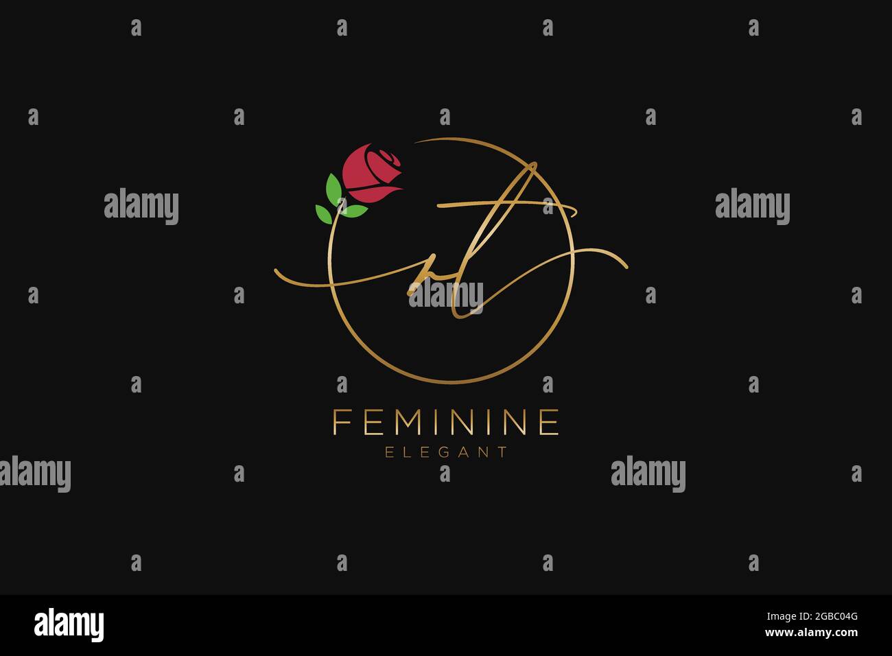 RT Feminine logo beauty monogram and elegant logo design, handwriting ...