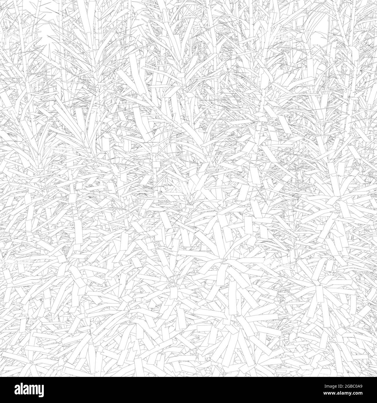 Background with many lines in the form of a plant from black lines ...