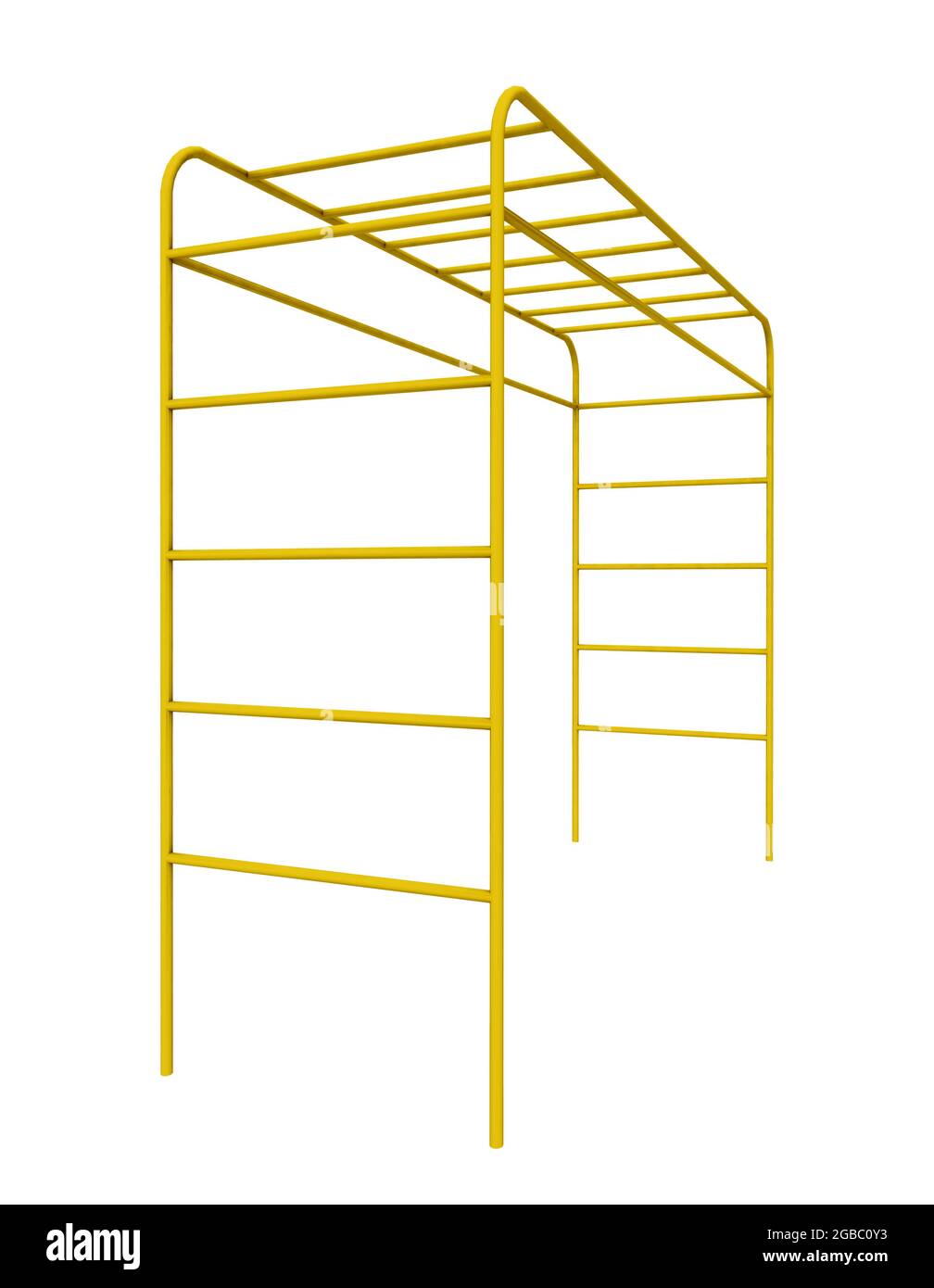Monkey bars isolated on white background Stock Photo - Alamy