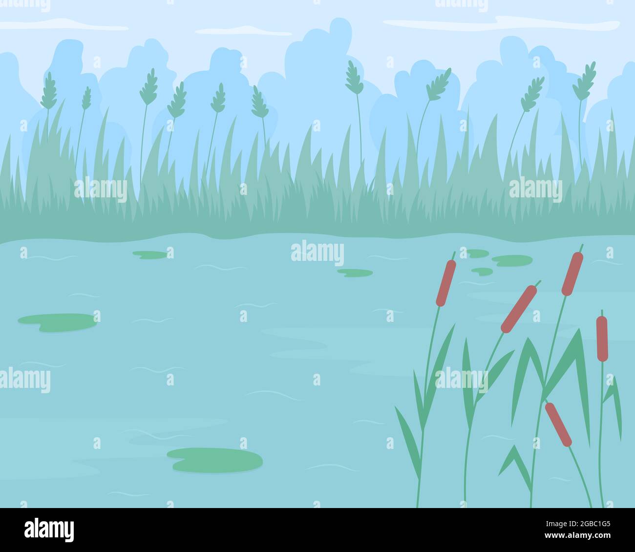 Surrounded by reeds Stock Vector Images - Alamy