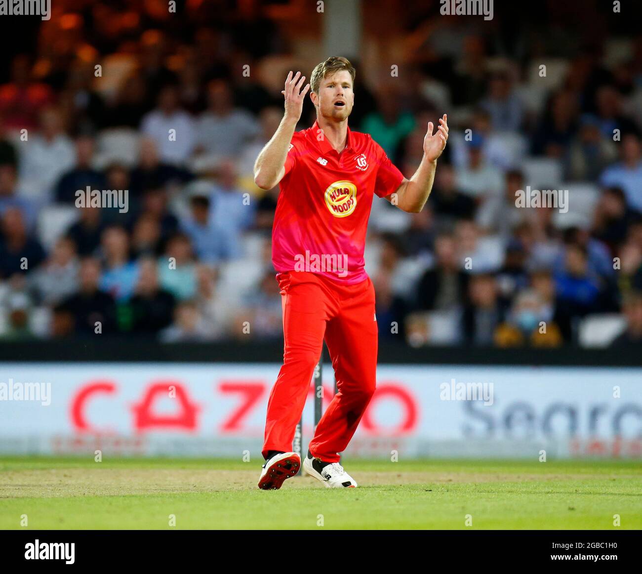 LONDON, ENGLAND - AUGUST 02: Jimmy Neesham of Welsh Fire Men during The ...