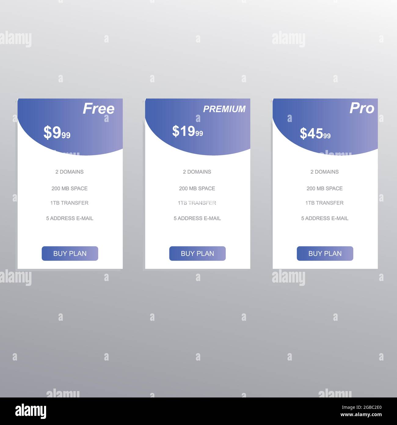 Comparison Table Price Chart Template Business Plan Pricing Grid Web Banner Checklist Design