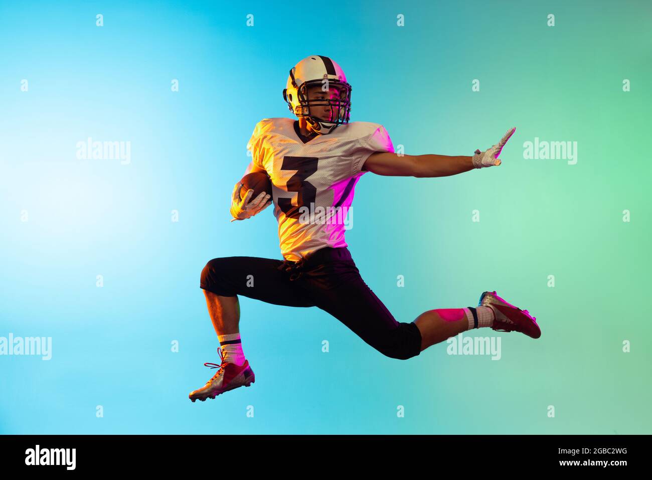 Cartoon American Football Player Catching