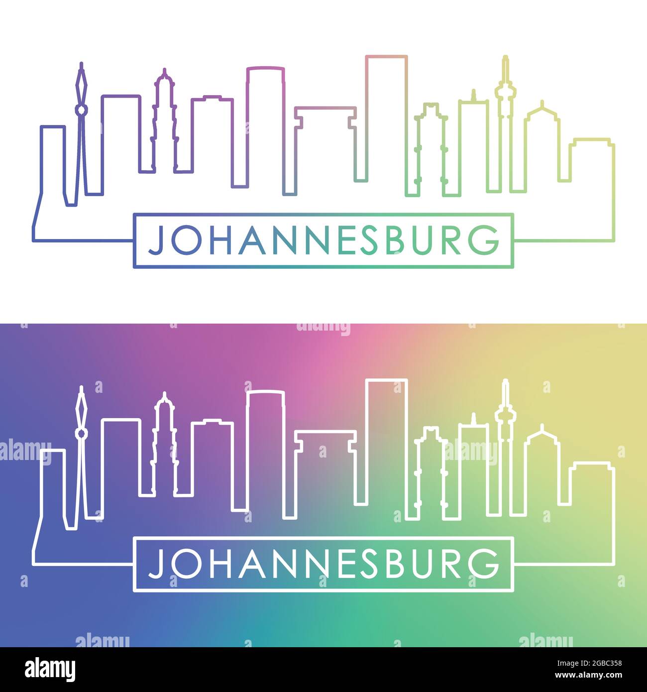 Johannesburg city skyline in Stock Vector Images - Alamy