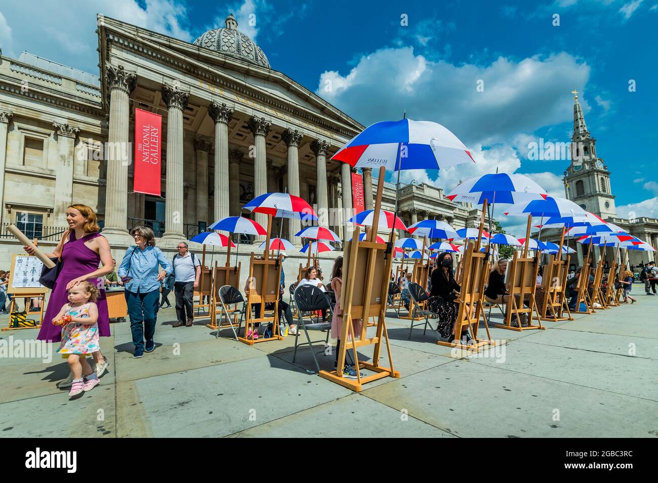 London, UK. 3rd Aug, 2021. Sketch on the Square - Bringing art outdoors ...