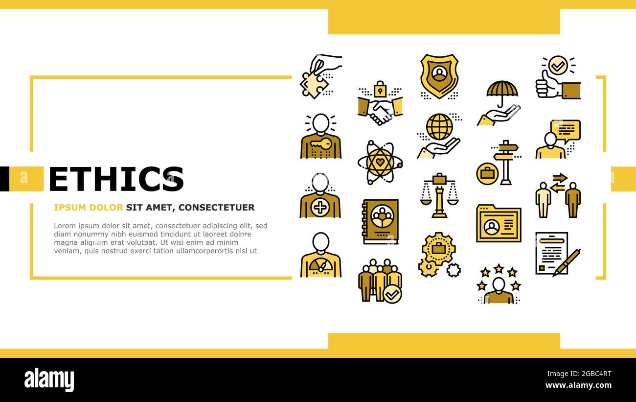 Business Ethics Moral Landing Header Vector Stock Vector Image & Art ...
