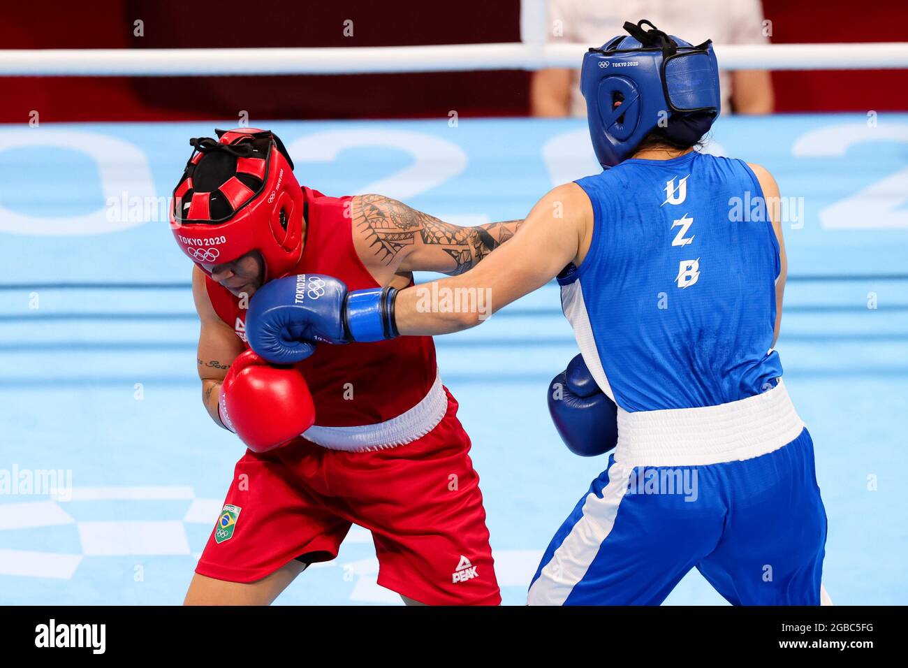 Tokyo, Japan, 3 August, 2021. Raykhona Kodirova of Team Uzbekistan ...