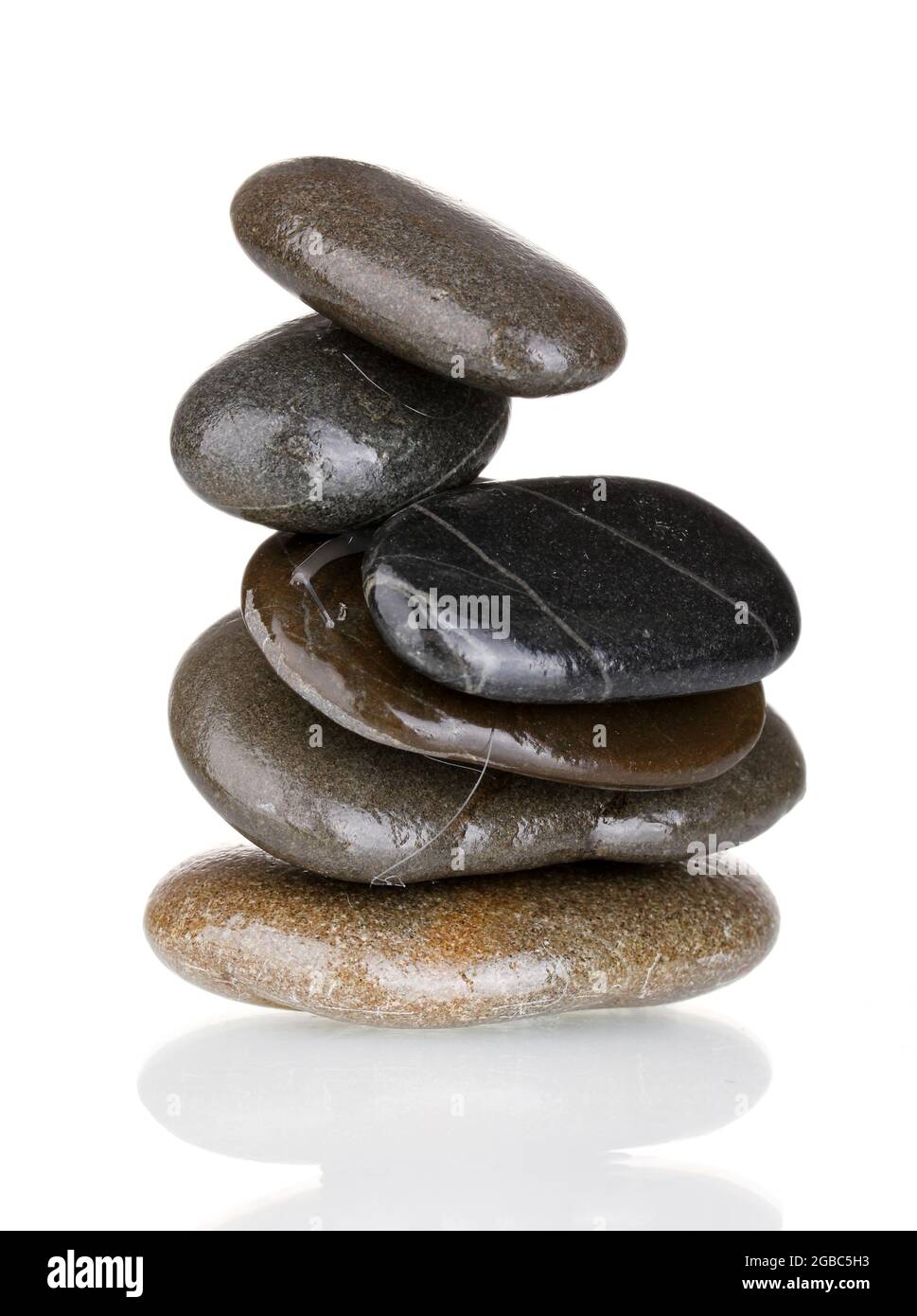 Stack of balanced stones isolated on white Stock Photo - Alamy
