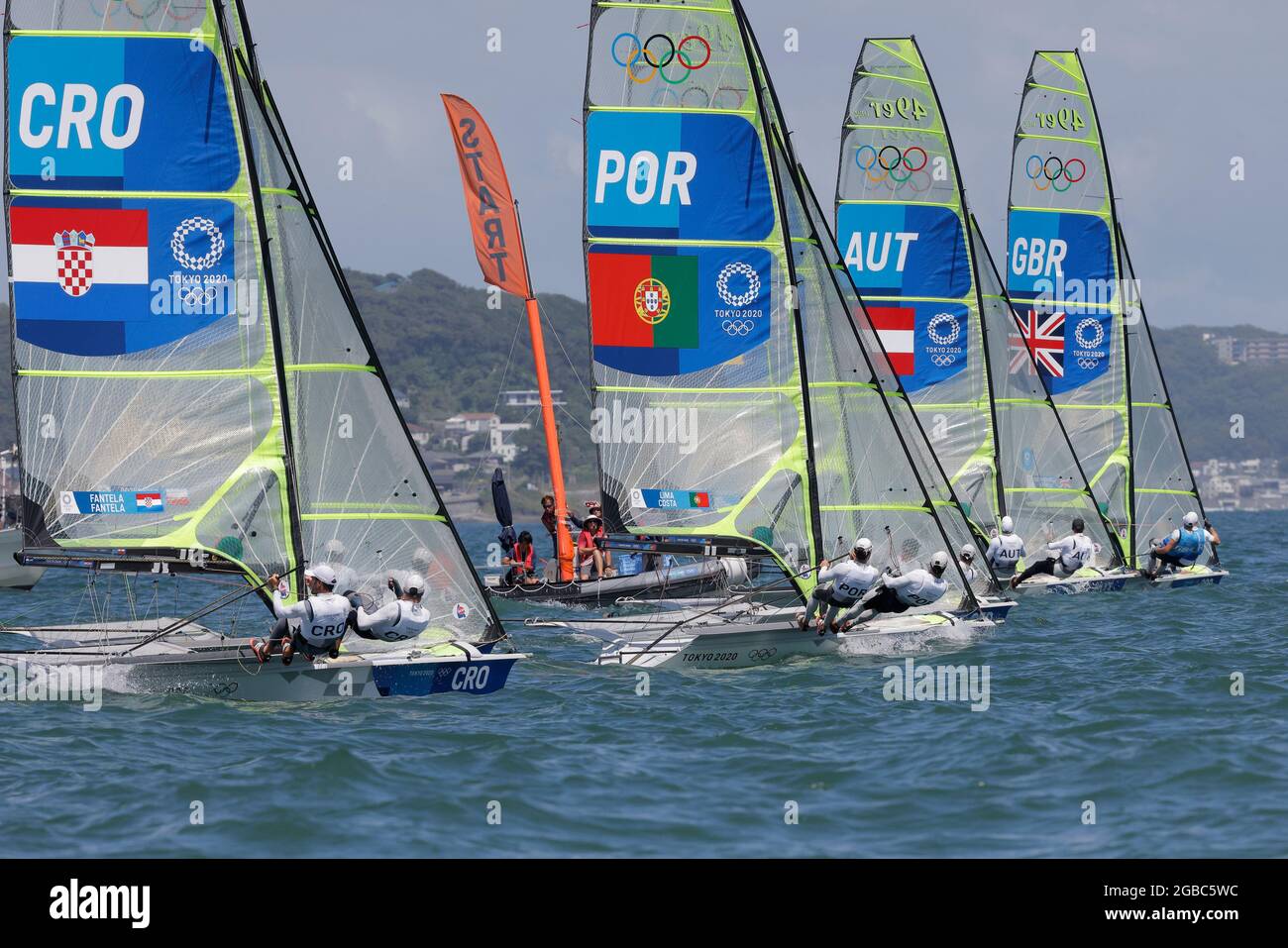 AUGUST 3, 2021 - Sailing : Men's Skiff - 49er - Medal Race during the ...