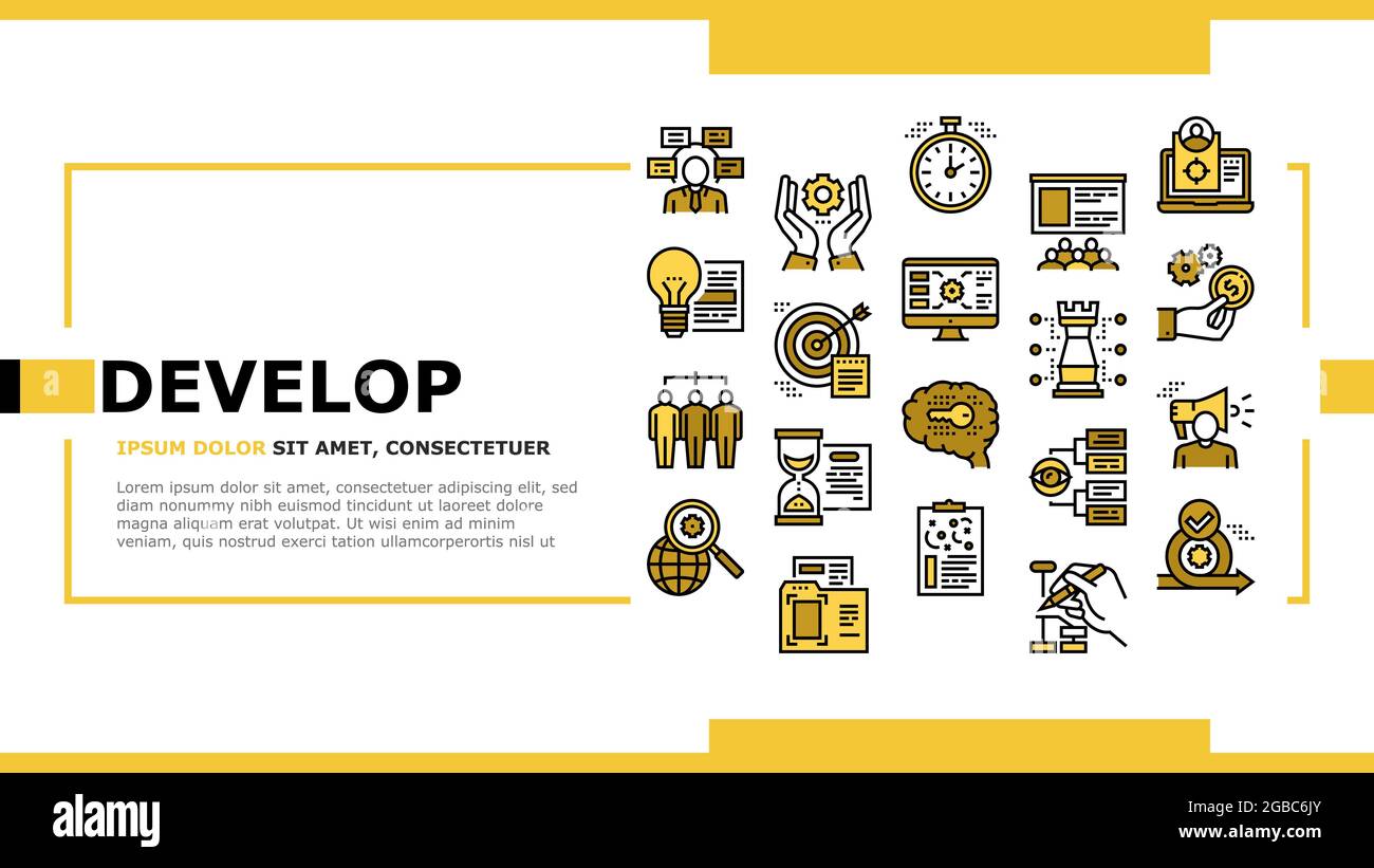 Project Development Landing Header Vector Stock Vector Image & Art - Alamy