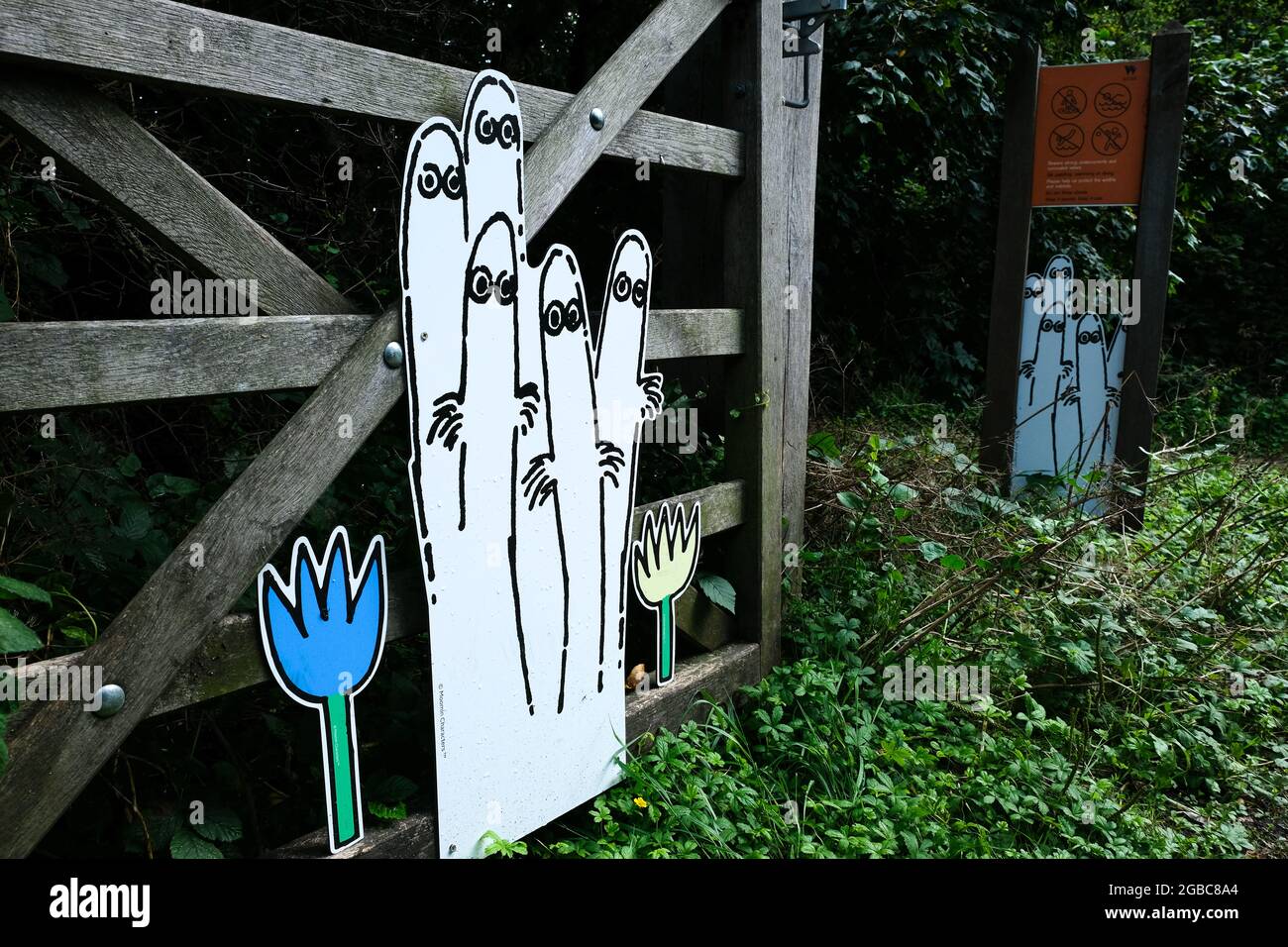 Walthamstow Wetlands, London, UK. 3rd Aug 2021. The Moomin Trail in ...