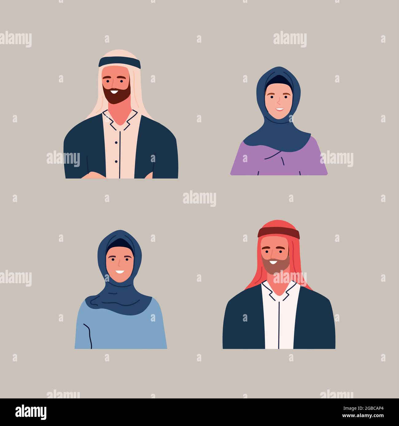set of people muslim Stock Vector Image & Art - Alamy
