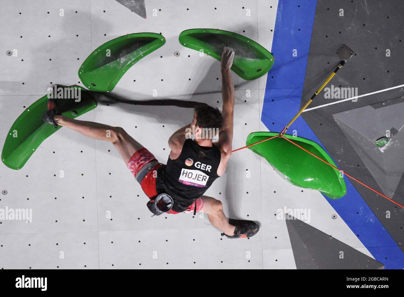 Jan Hojer (GER) competes on men's lead qualification, during the ...