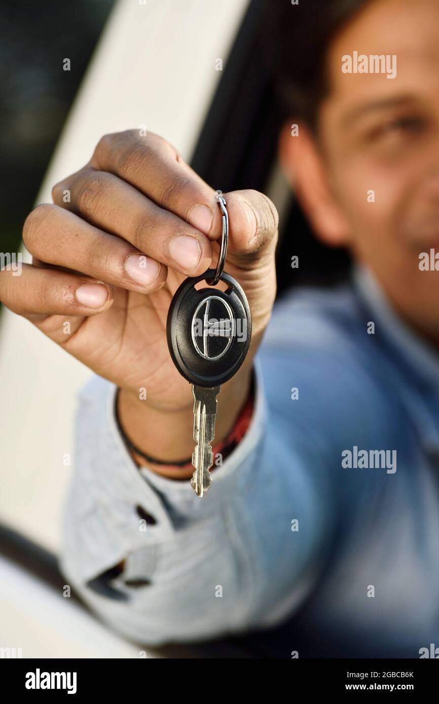 Tata Car Key in Hand Stock Photo - Alamy