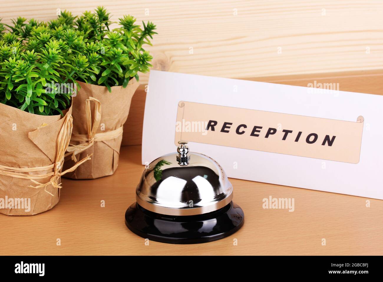 Hotel reception isolated on white Stock Photo - Alamy