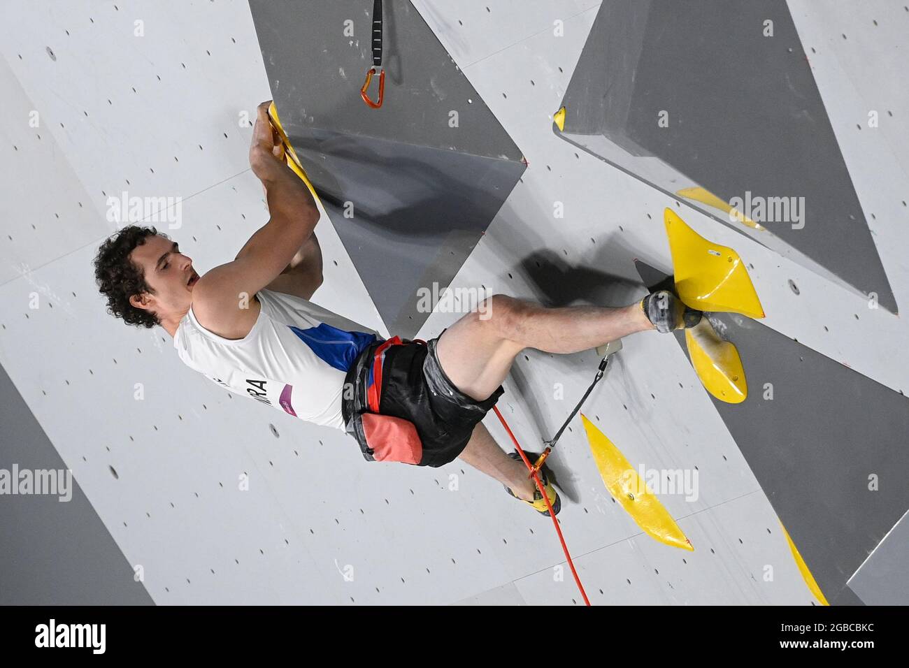 Czech climber Adam Ondra attends bouldering qualification during the ...