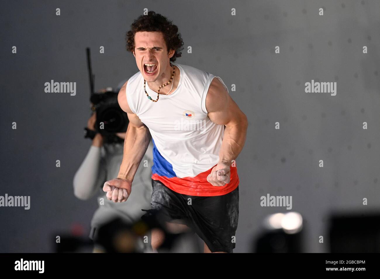 Tokyo, Japan. 03rd Aug, 2021. Czech climber Adam Ondra attends ...