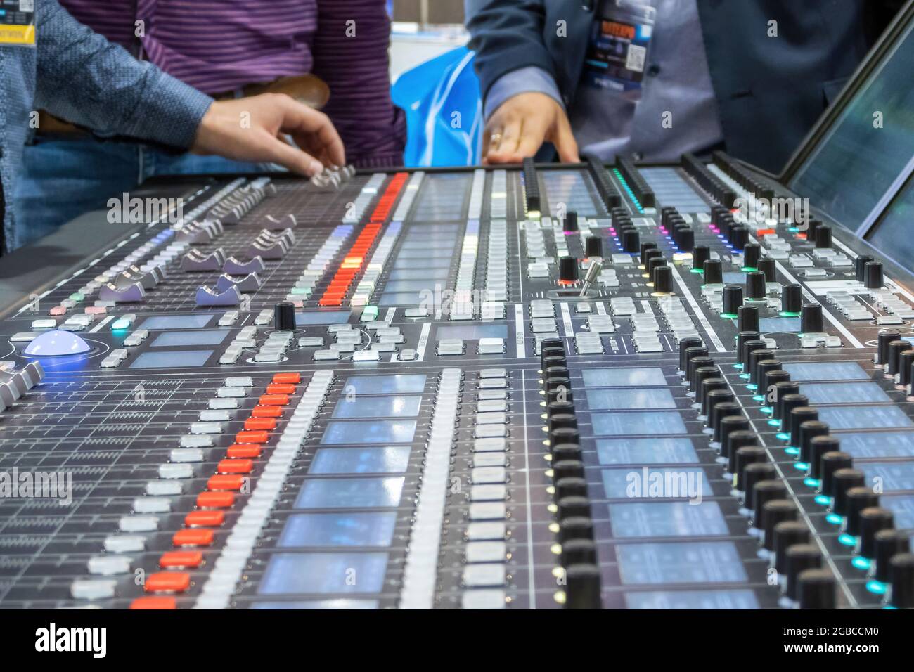 Professional broadcasting equipment on the NATEXPO Exhibition Stock ...