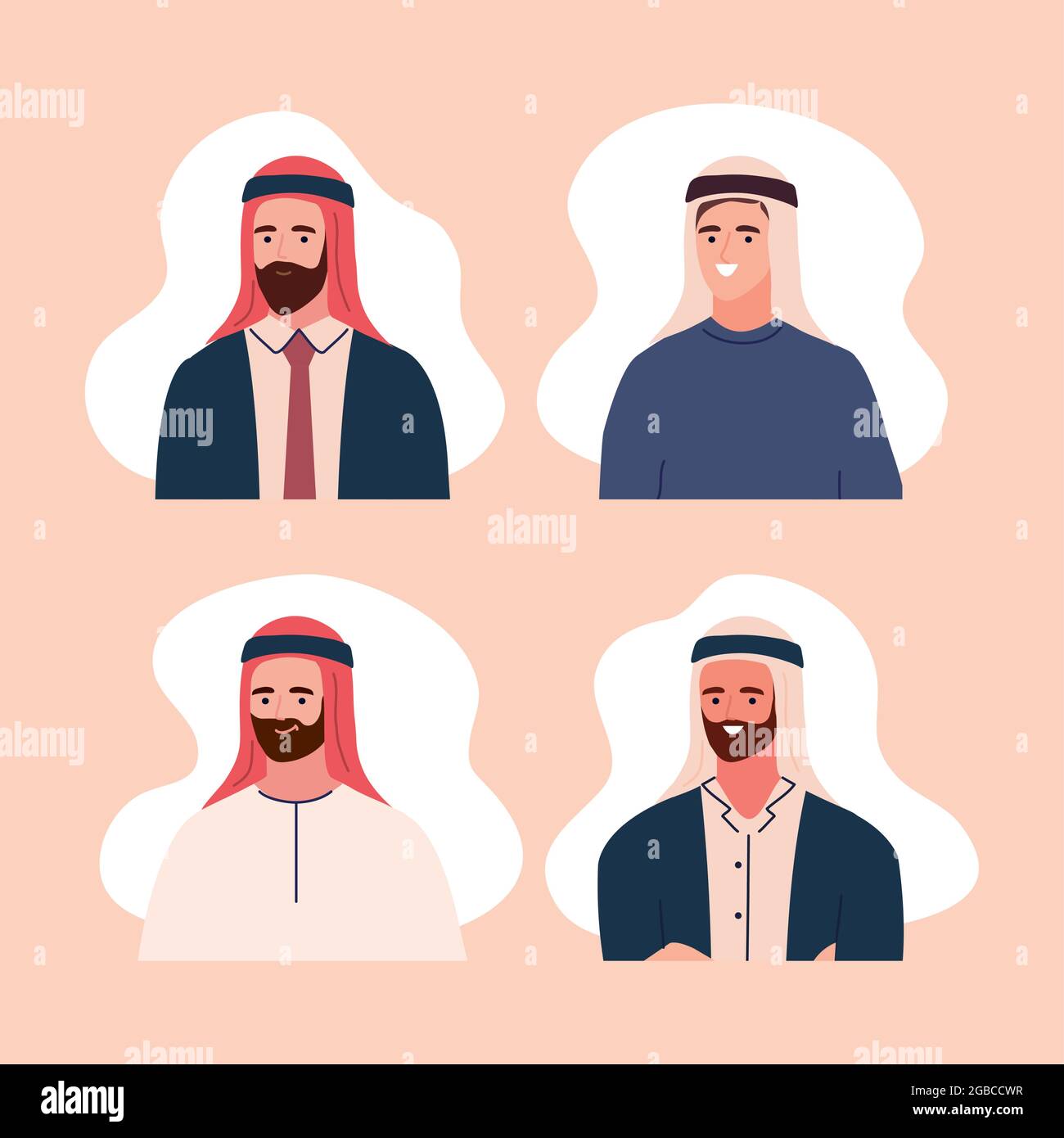 set of muslim men Stock Vector Image & Art - Alamy